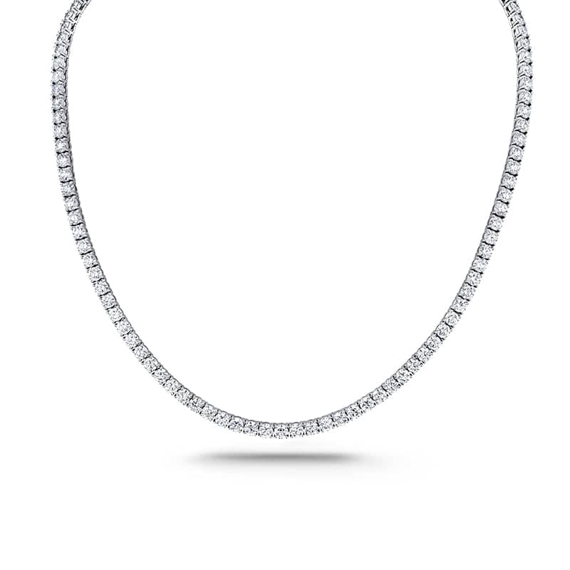 Round Diamond Eternity Necklace – Hamra Jewelers