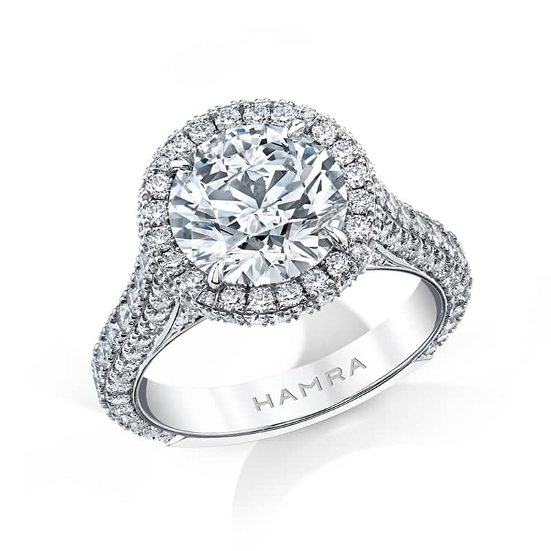 Large Round Diamond Engagement Ring – Hamra Jewelers
